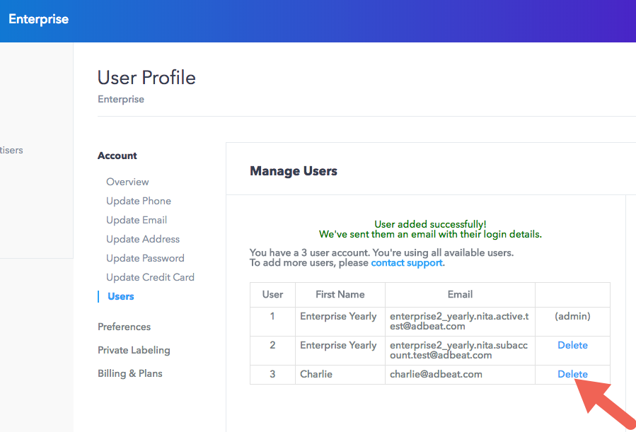 Update Your Account Profile – Knowledge Base | Adbeat
